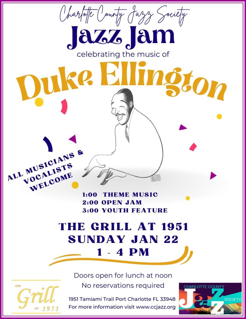 Sunday Jazz Jams - Charlotte County Jazz Society