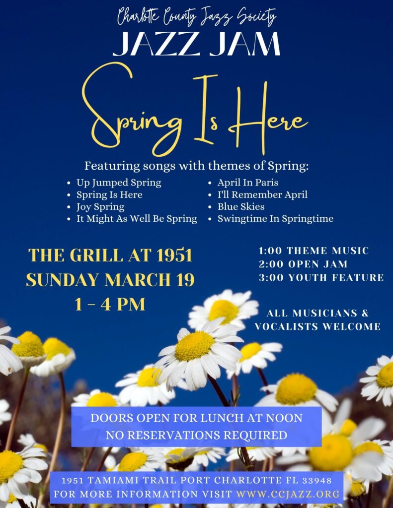 Sunday Jazz Jams - Charlotte County Jazz Society